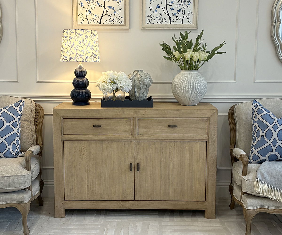 EX-DISPLAY - Sample Oriental Style Mei 2 Drawer 2 Door Sideboard in ...