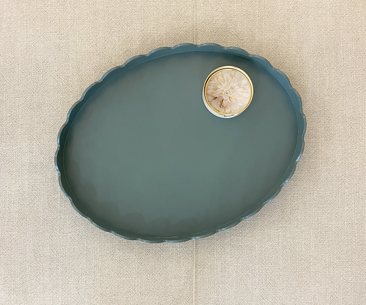 Oval Wave Tray in Coastal Blue - Nordic Style London